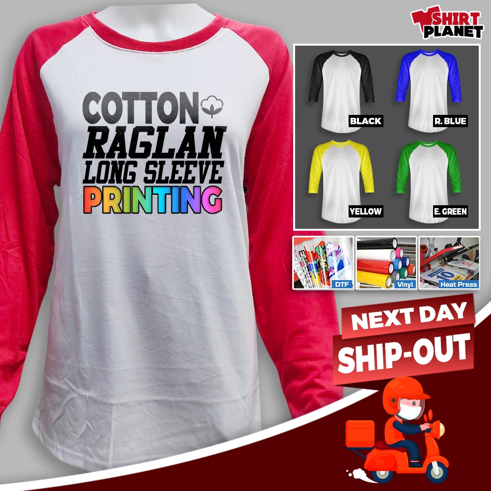 Shirt planet Long-sleeve Raglan Shirt Personalized Customized ...