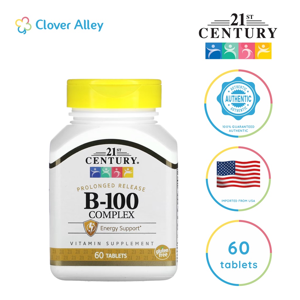 21st Century, B-100 Complex, Prolonged Release, 60 Tablets(10/2025 ...