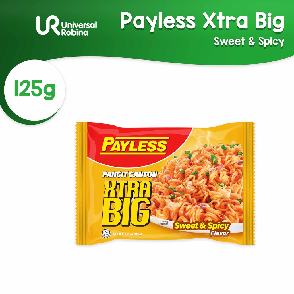 Payless Xtra Big Pancit Canton Sweet & Spicy (125g) | Shopee Philippines