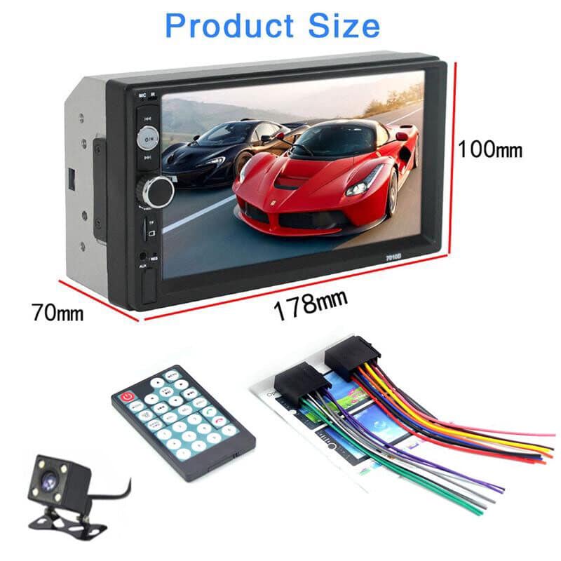 QCY 2Din Universal 7 HD IOS/Android Mirrorlink Car MP5 Multimedia ...