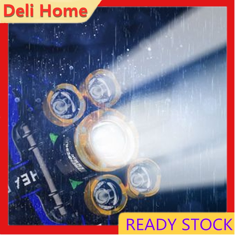 5 Headlight LED Headlight Rechargeable Adjustable Outdoor Headlights ...