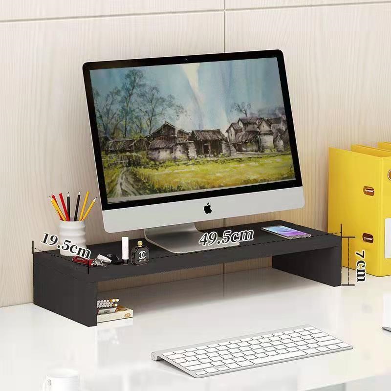 Korean Ins Computer Rack Keyboard Wooden Organizer monitor riser ...