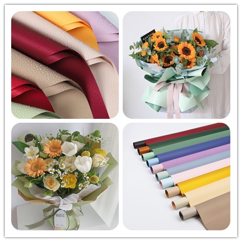 58*58cm 20 pcs Two-Sided Colored Flower Wrappers Gift Wrapping Paper ...