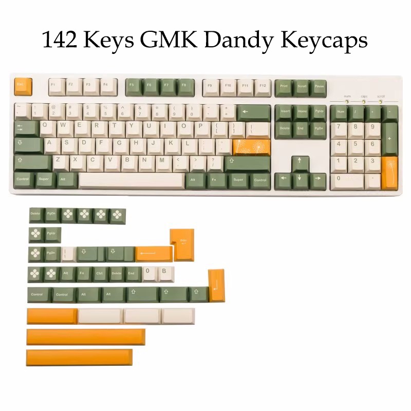 142 Keys GMK Dandy Keycaps Cherry Profile PBT Dye Sublimation ...