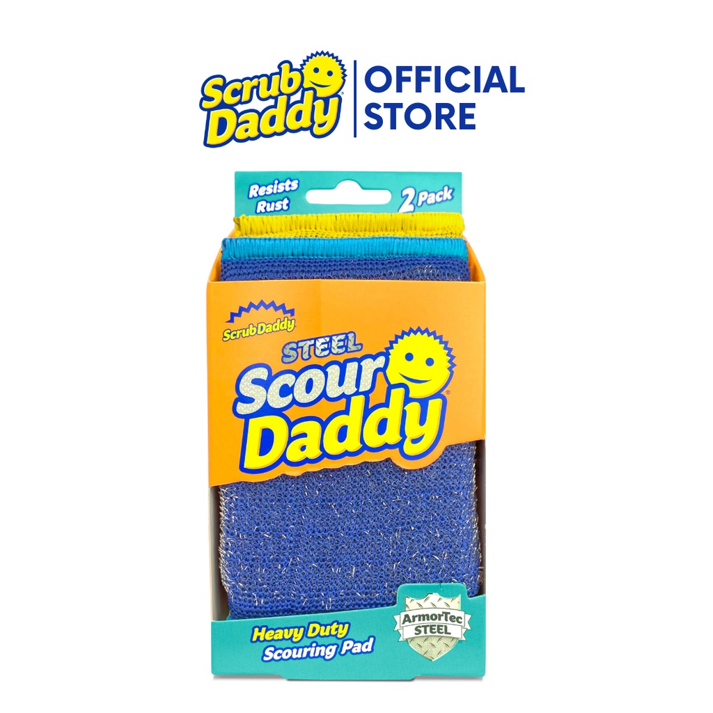 Scrub Daddy Scour Daddy Steel (2ct) - Stainless Steel Scouring Pads for ...