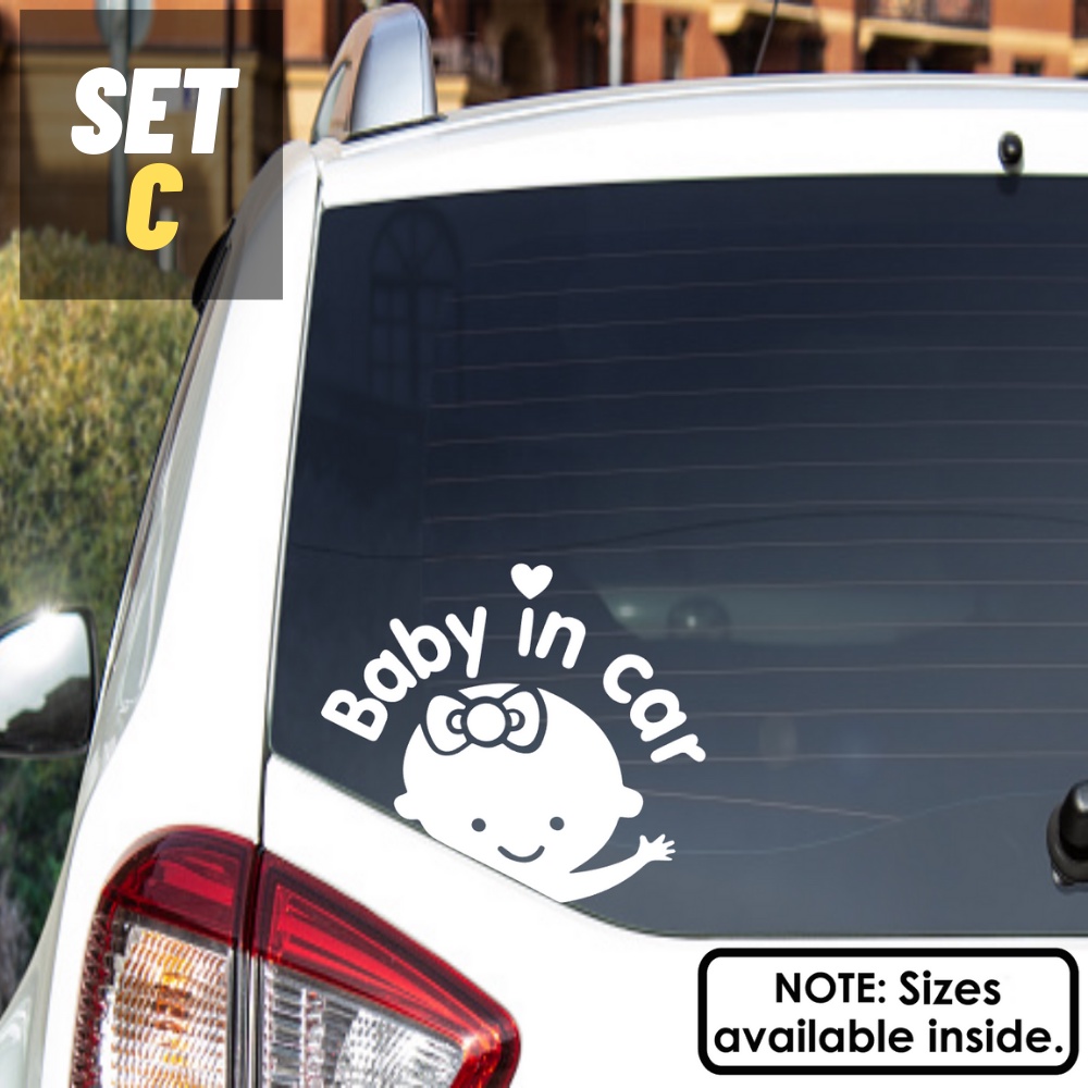 Baby On Board Car Sticker Boy Printed Gift for Dad Car Decals Set C ...