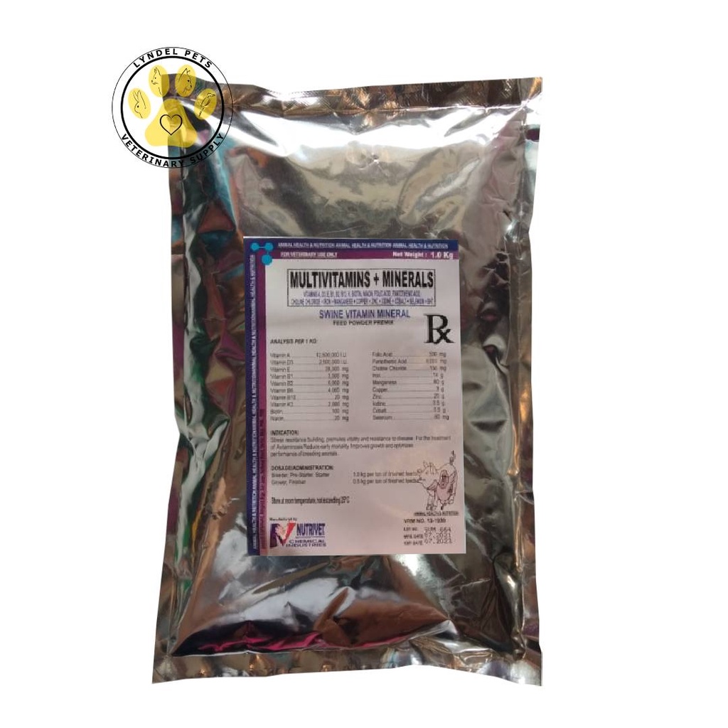 NUTRIVET Swine Vitamin Mineral - Feed Powder Premix (1 kg ...