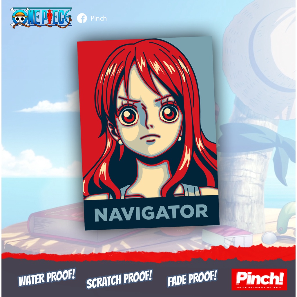 One Piece Sticker Type 2 - Nami (2pcs) | Shopee Philippines