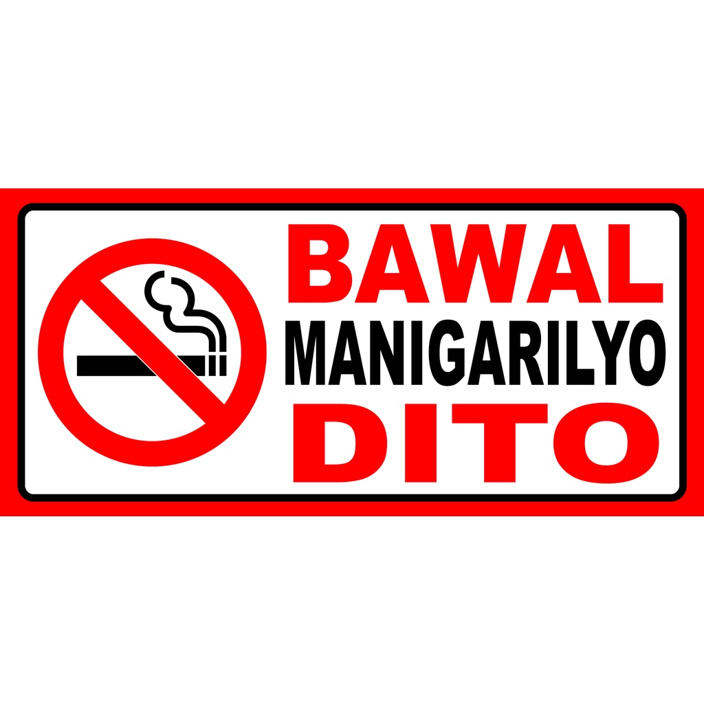 NO SMOKING PART 2 SIGN PVC TYPE WATERPROOF AND NON FADING | Shopee ...