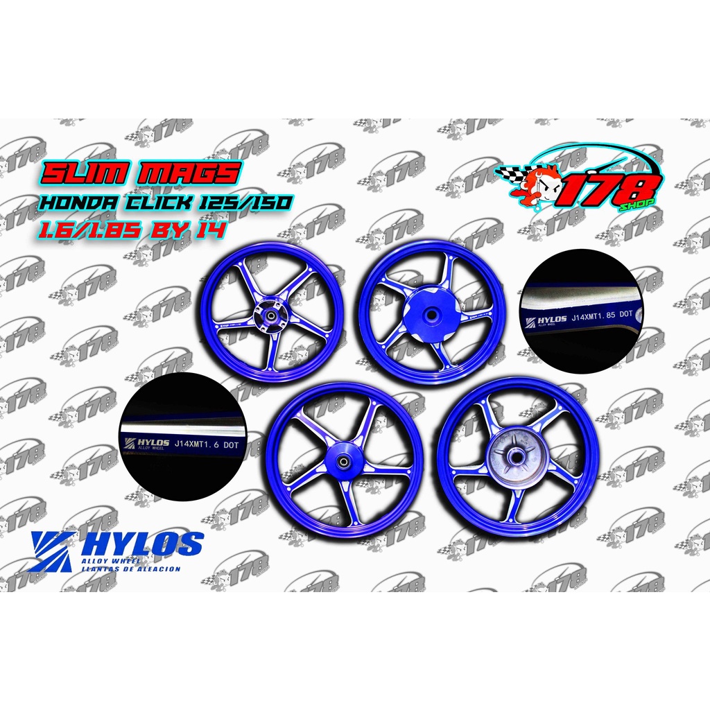 Hylos alloy mags honda click125/150 14" w/bearing | Shopee Philippines