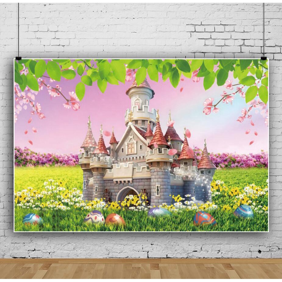 7x5ft Floral Castle Photography Background for Baby Shower Birthday ...