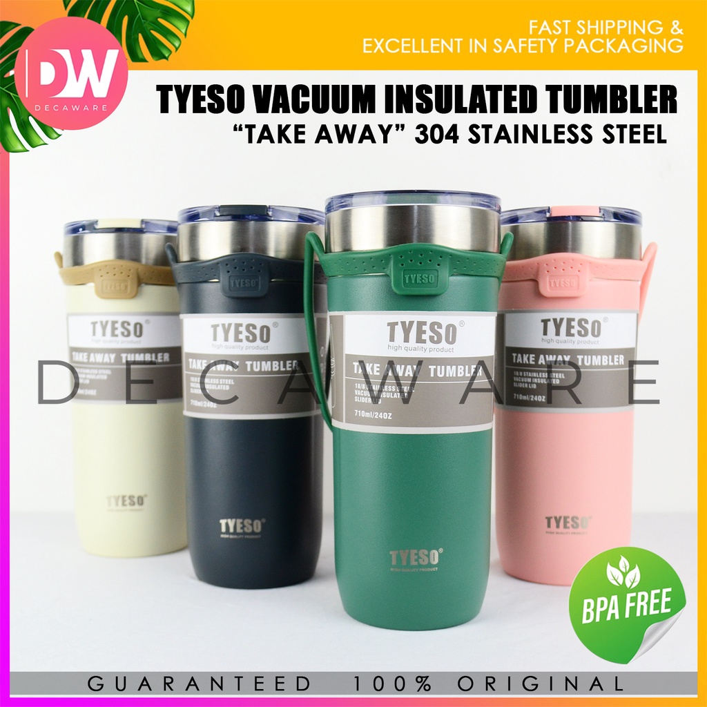 Original Tyeso Stainless Steel Mug Insulate Tumbler Water bottle with strap 550ML 710ML | Shopee ...