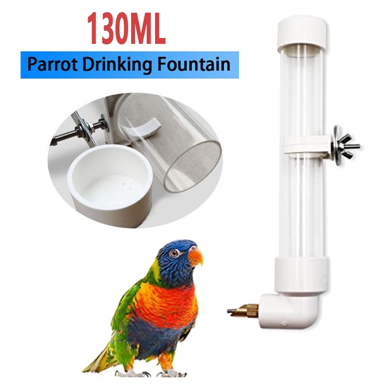 130ML Automatic Bird Drinker Plastic Bird Waterer Feeder Drinking ...