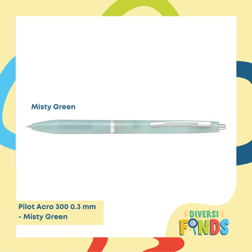 Pilot Acroball 300 MISTY SERIES Retractable Ballpen - BLACK Ink - 0.3mm ...