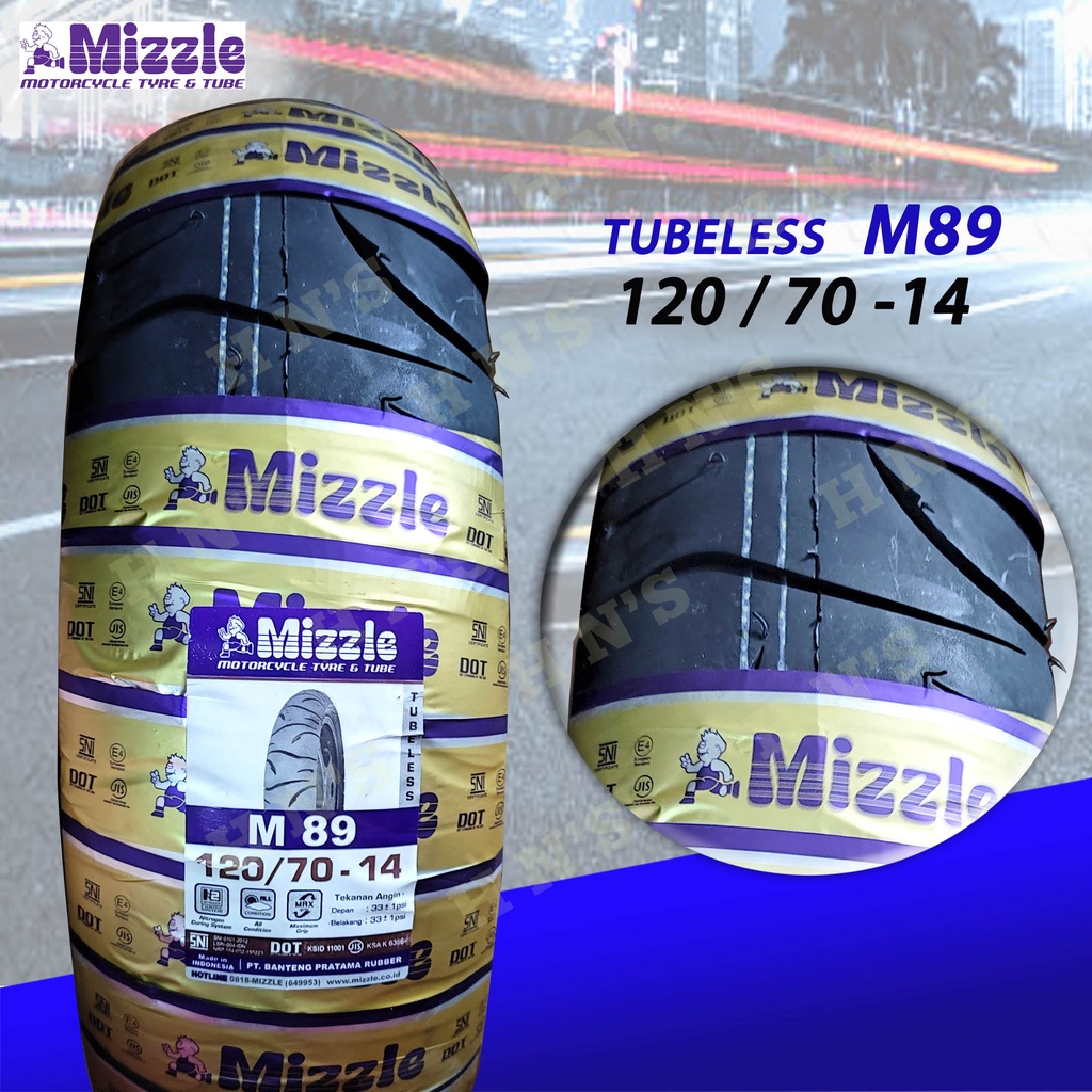 MIZZLE Tubeless Tires R14 M-89 / Vireo ( 80/80-14 , 80/90-14 , 90/80-14 ...