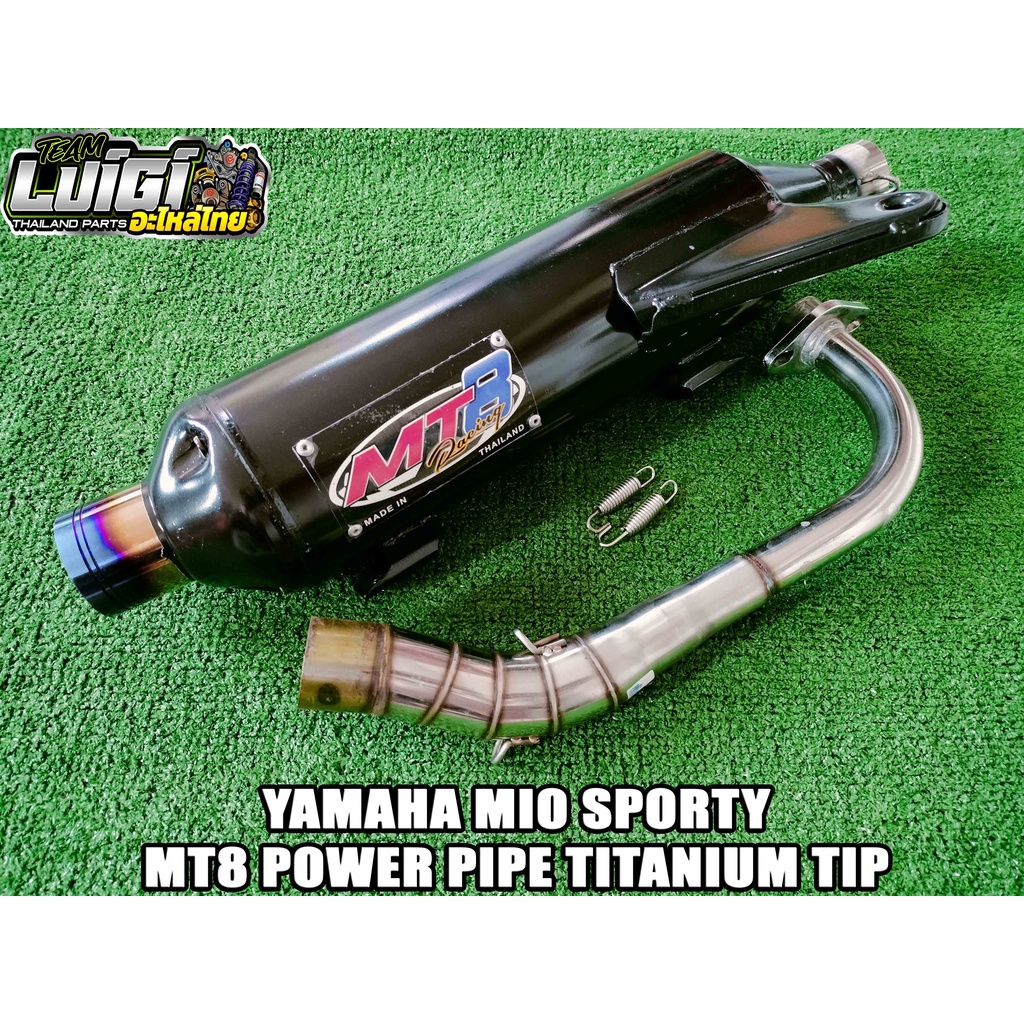 MT8 PIPE FOR MIO SPORTY (TITANIUM TIP NEW LOGO BIG ELBOW) ORIG THAILAND ...
