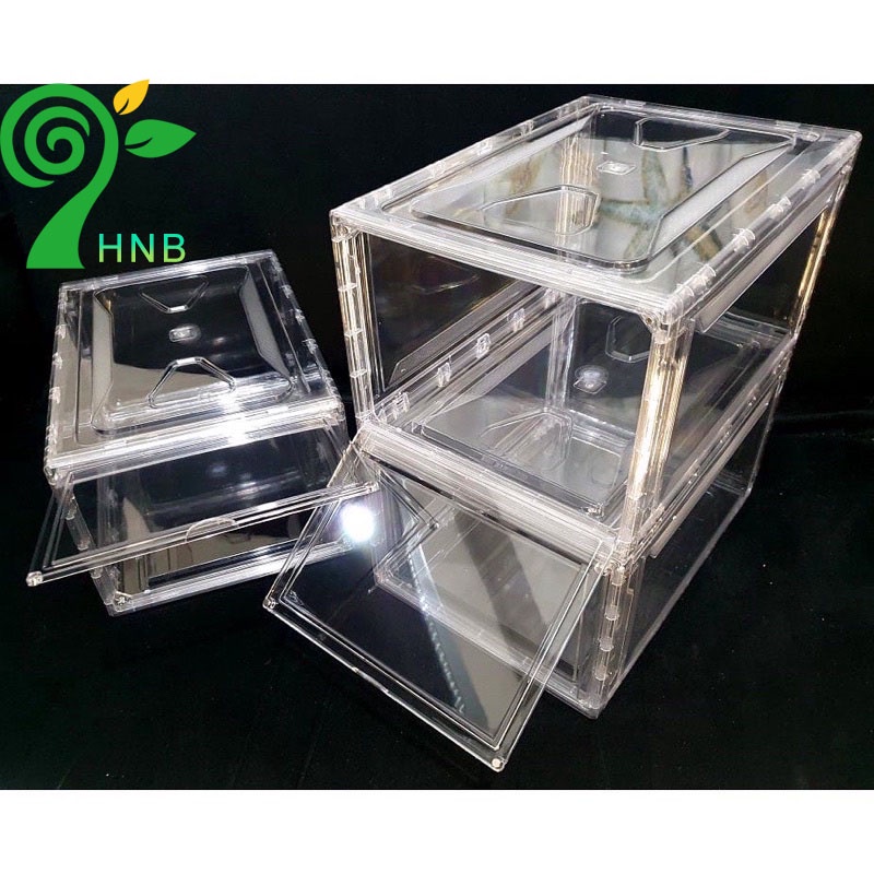 Side Lid Acrylic Shoebox High Quality Shoe Organizer With Magnetic Side Closing Door Shopee