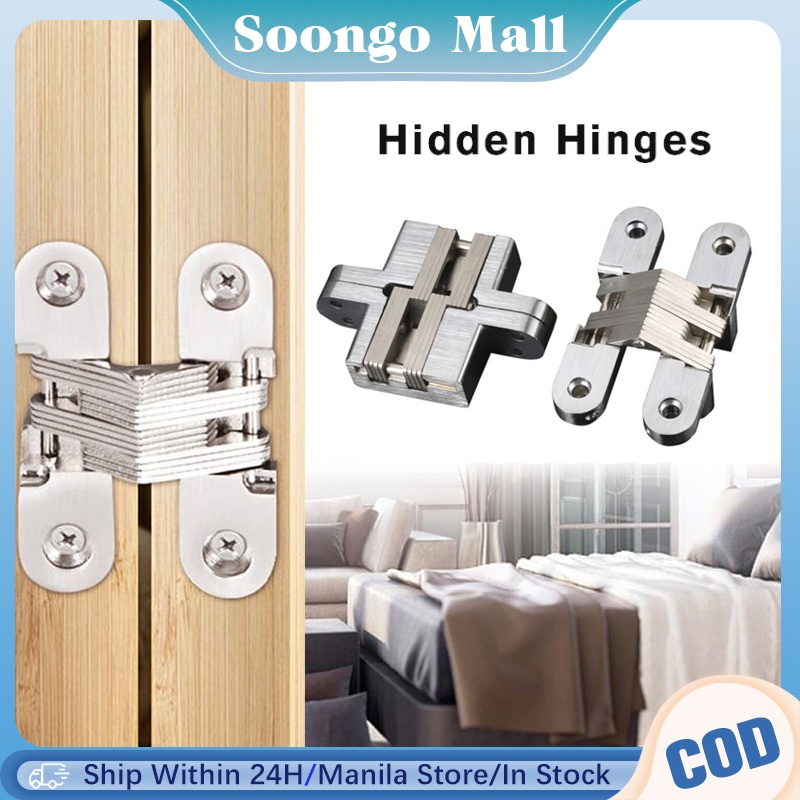 Hidden Cross Hinge Stainless Steel 180 Degree Swing Fold Door Hinge ...