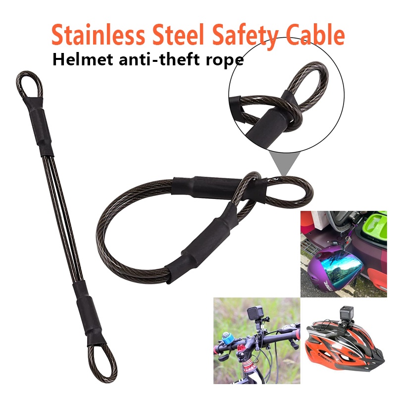 Lock Rope Helmet Anti-theft Wire Rope Security Safety For Motorcycle ...