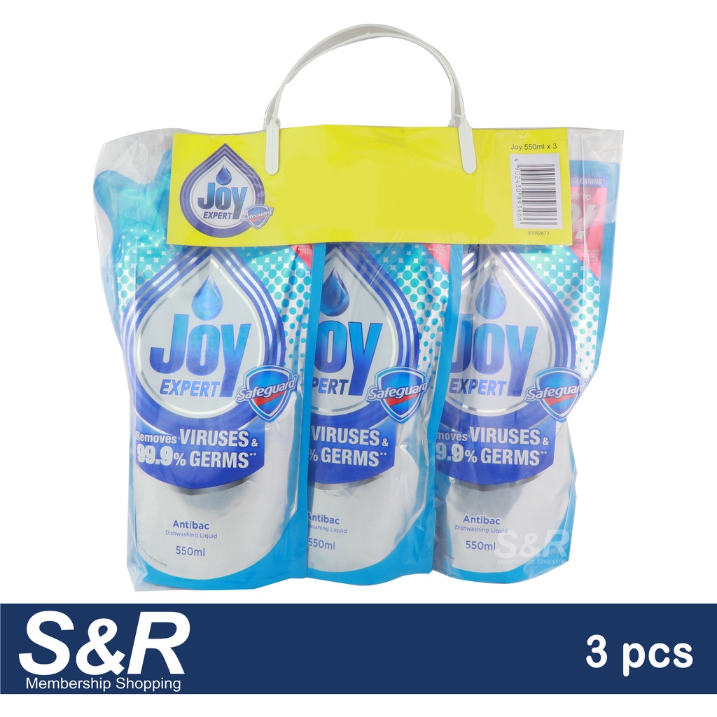 Joy Expert Safeguard Antibac Dishwashing Liquid (550mL x 3pcs) | Shopee ...