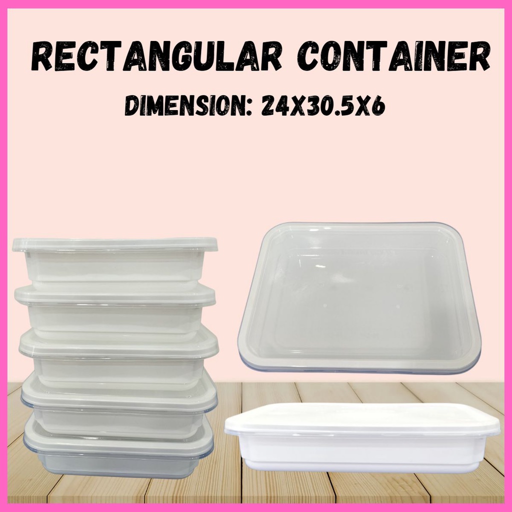 RECTANGULAR CONTAINER / LAGAYAN NG PAGKAIN / FOOD STORAGE / PLASTIC ...