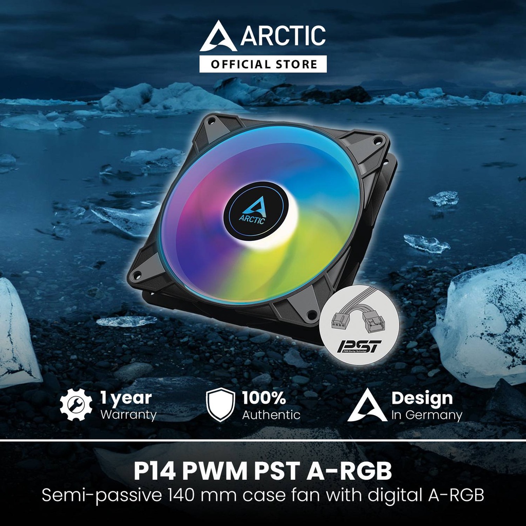 Arctic P14 Pwm Pst A-Rgb - Case Fan, 140 Mm Pwm, Optimised For Static ...