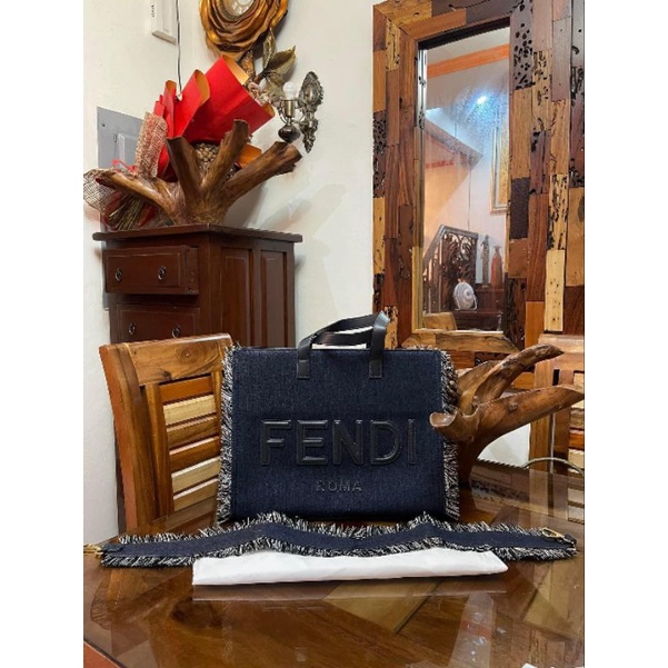 Fendi otg denim japan preloved | Shopee Philippines