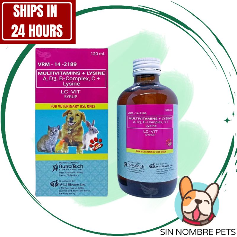 LCVIT 60ML / 120ML Lc Vit MULTIVITAMINS Pet Multivitamins Cat Dog ...