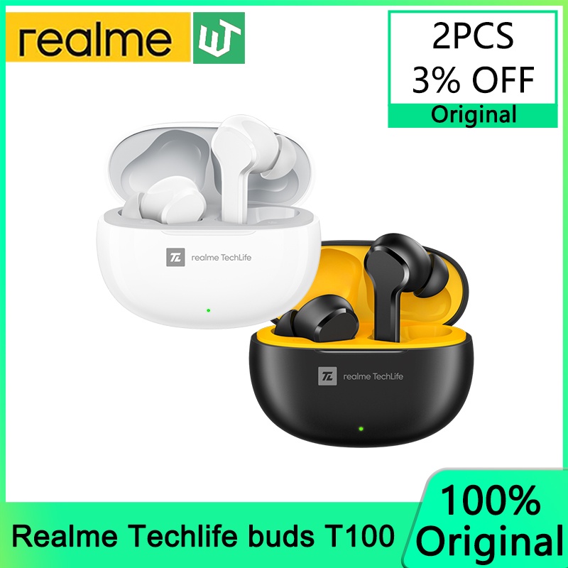 【New】Realme Techlife Buds T100 Bluetooth 5.3 AI ENC Ture Wireless ...
