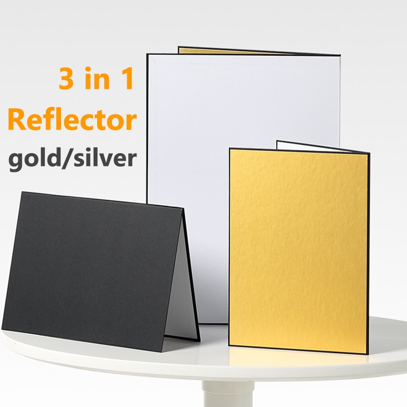 Cardboard Reflector 3 in 1 Foldable Shooting Photography Soft Fill ...
