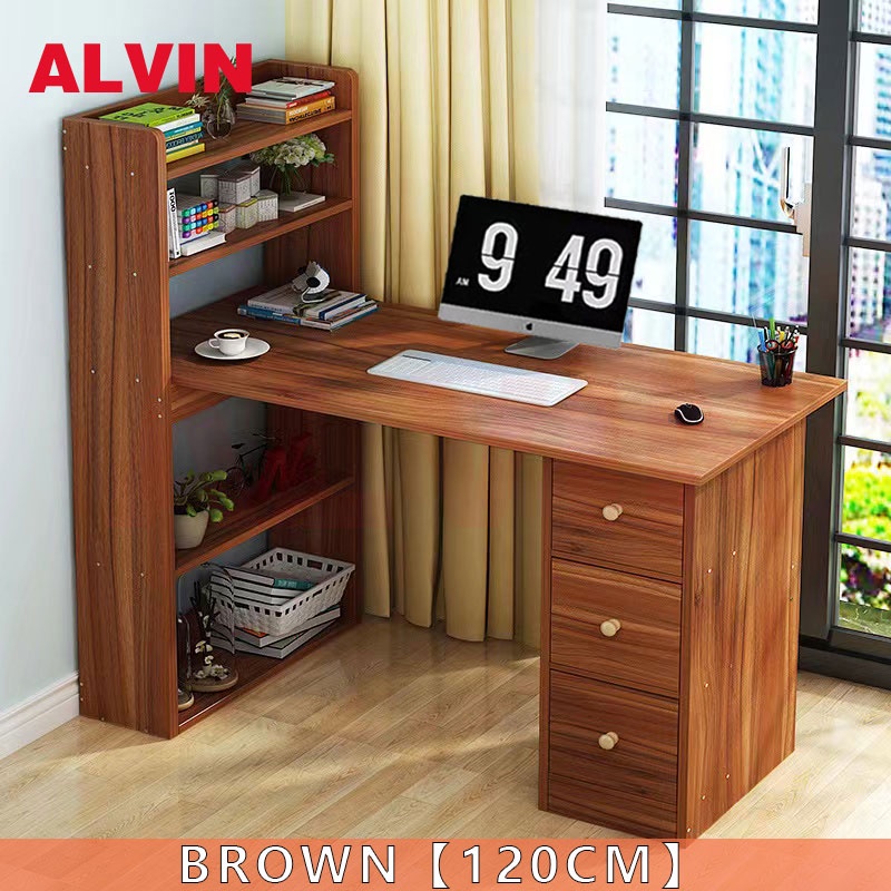 ALVIN Desk Bookshelf Combination Study Table Writing Table Bookcase One ...