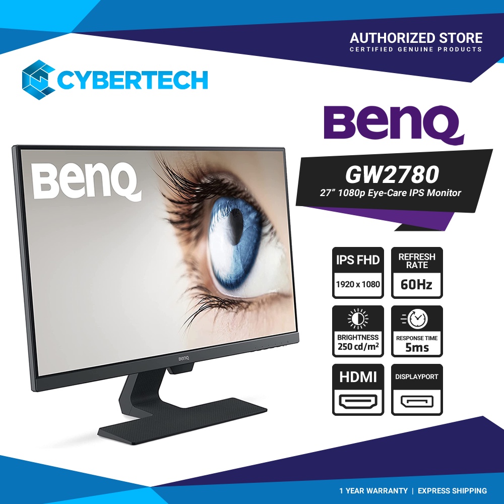BenQ GW2780 27" IPS 1080p Eye-Care IPS Monitor | Shopee Philippines