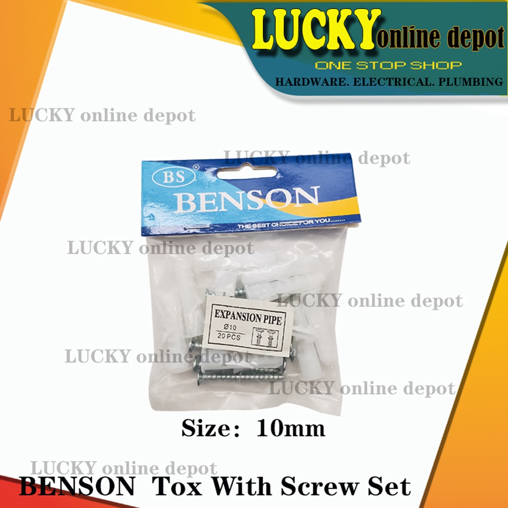 BENSON TOX WITH SCREW SET ( 5MM, 6MM, 8MM, 10MM ) | Shopee Philippines