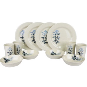 Melaware Bamboo 12 pc Starter Set Plate, Bowl, Tumbler | Shopee Philippines