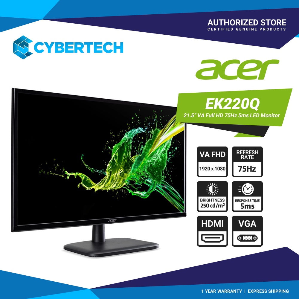 Acer Ka242Y 23.8" Inch IPS Full HD 75Hz LED Monitor | Shopee Philippines