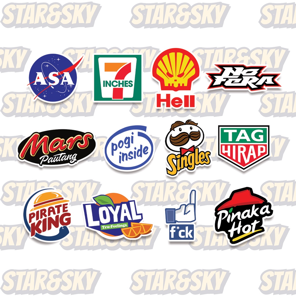 Set 2 - Parody Logo Stickers / Decals | Spoof designs | Waterproof ...