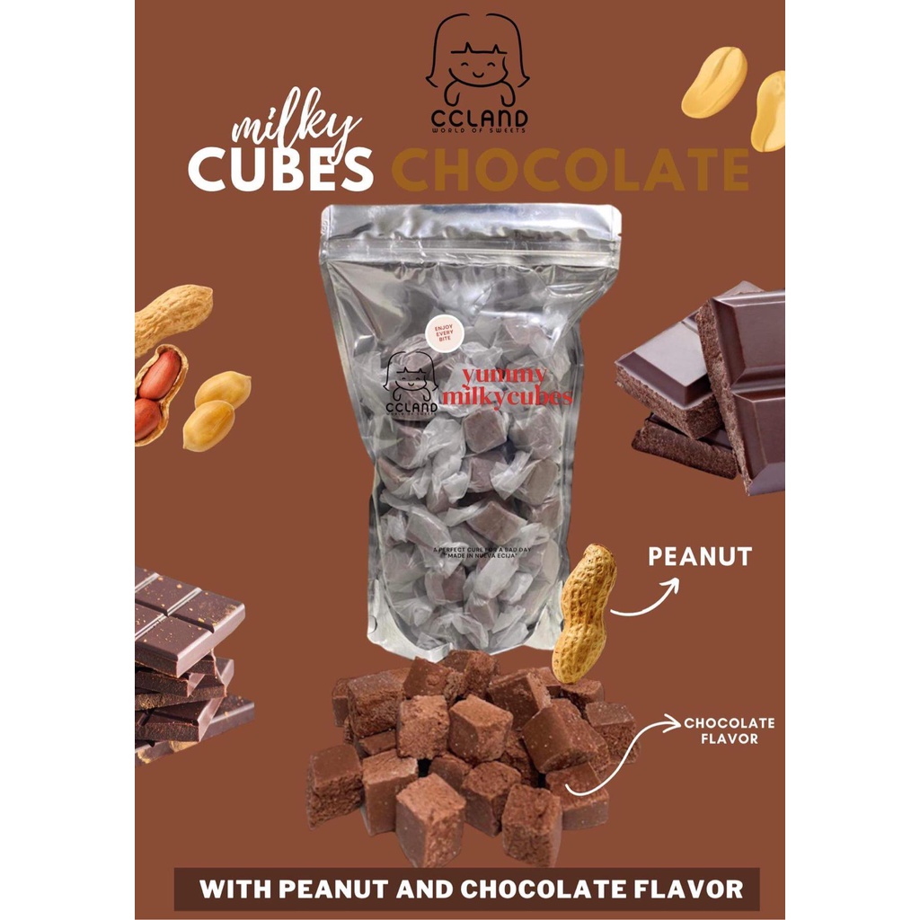 MILKY CUBES CHOCOLATE WITH PEANUT BY CCLAND | Shopee Philippines