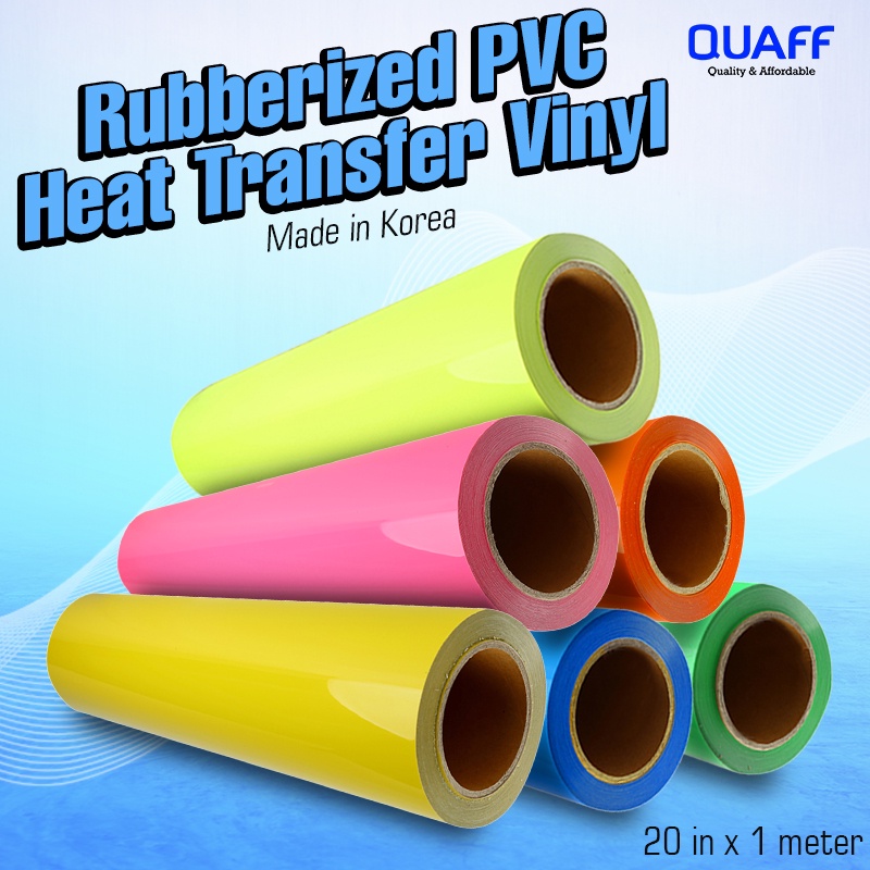 Quaff Cdp Rubberize Neon Color Heat Transfer Cuttable Vinyl 20 Inches X ...