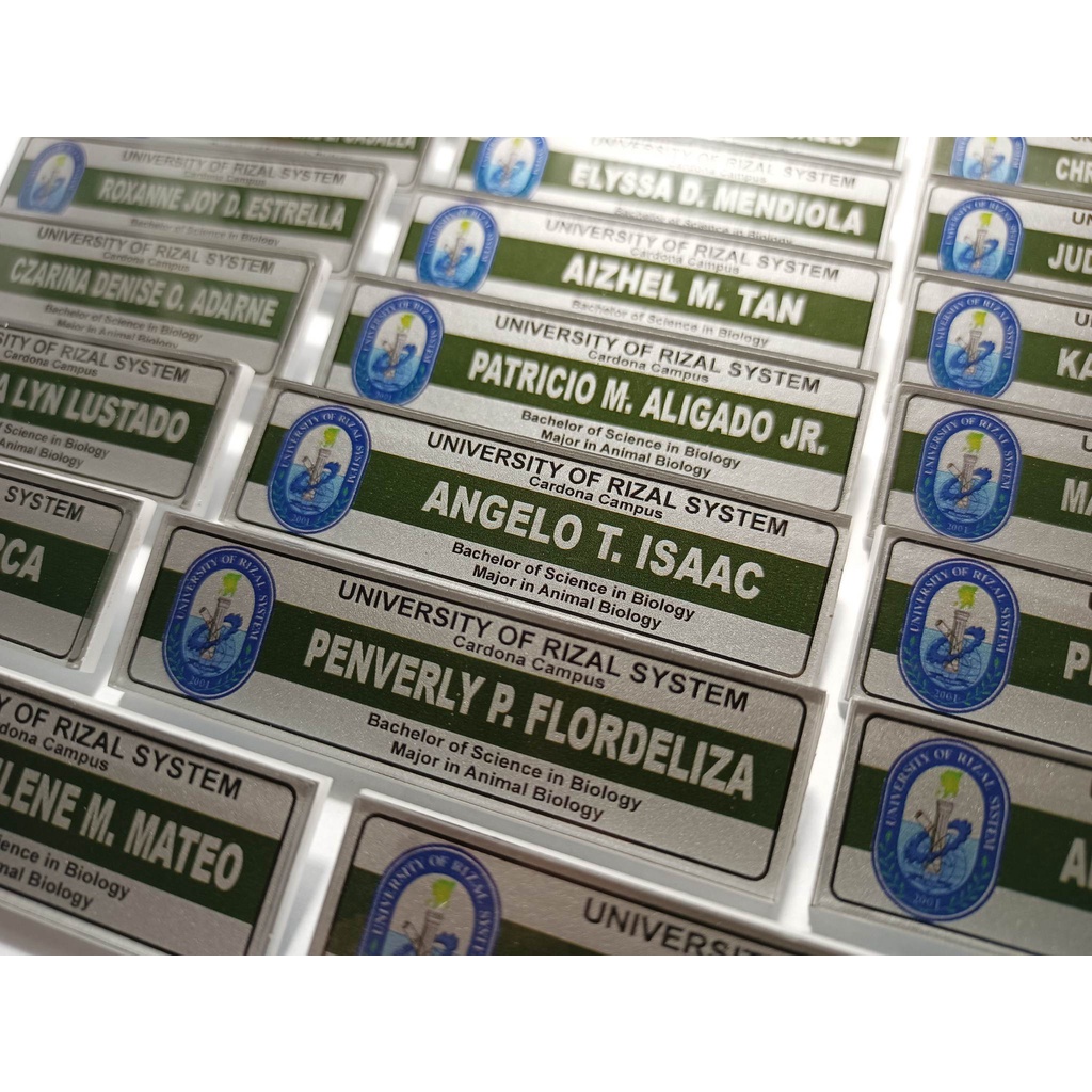 NAMEPLATE / NAMETAG / NAME BADGE Customized ( Pin / Magnetic Type ...