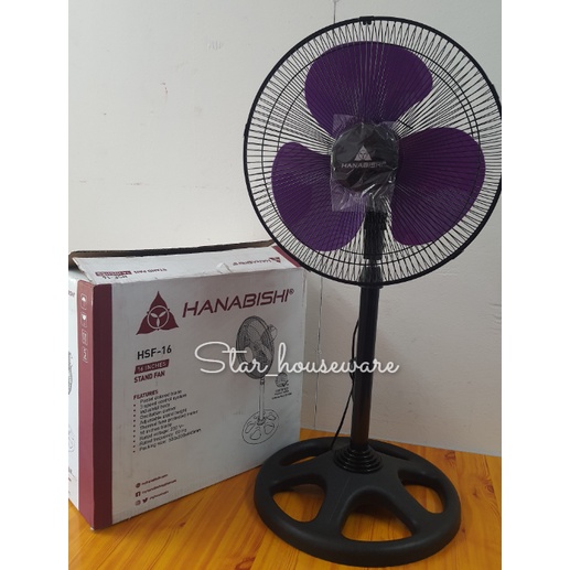 Hanabishi Stand Fan 16" HSF-16 Black/Purple | Shopee Philippines