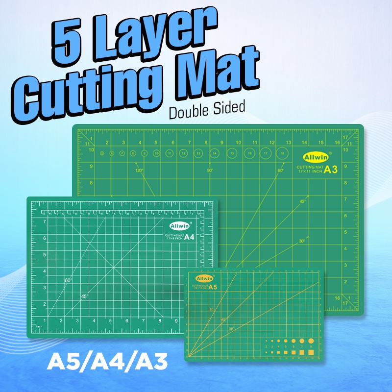 Double Sided Five Layer Pvc Cutting Mat For Hand Tools Self-Healing A3 ...