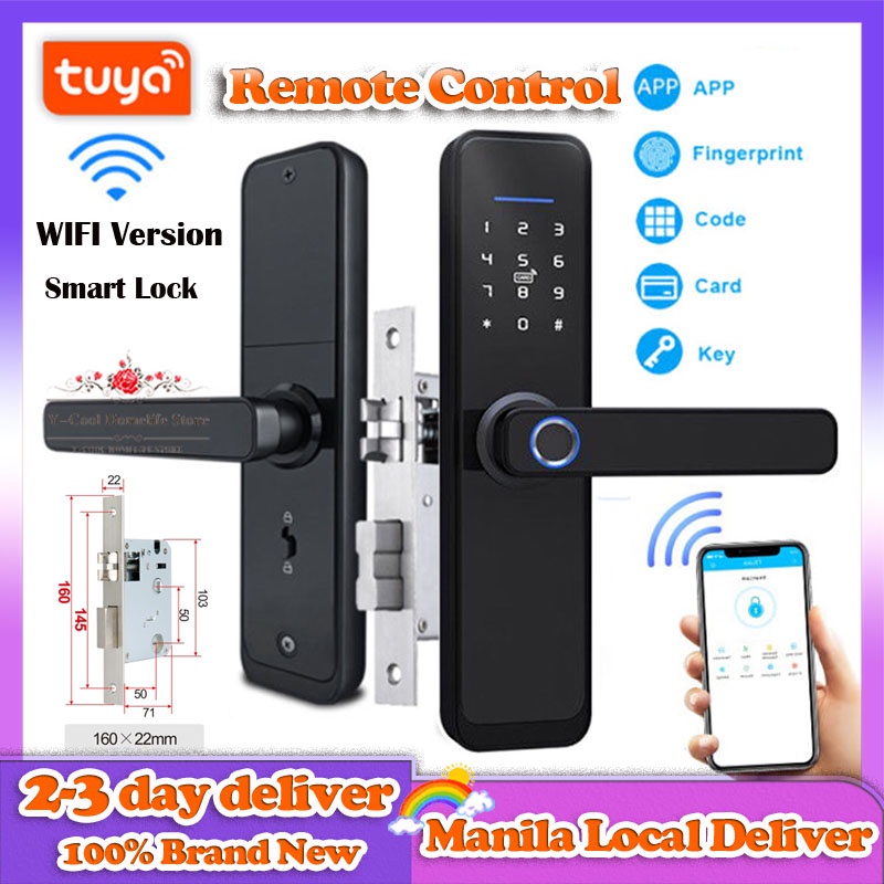 Tuya WIFI Smart Lock Fingerprint Lock Security Digital Card keypad Cat Eye Camera Sliding Door ...