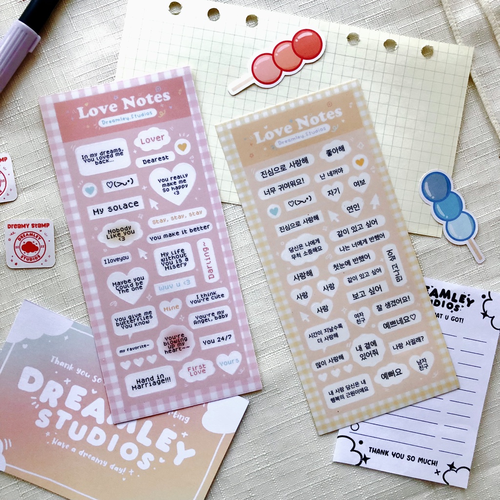 Dreamley.Studios Love Notes Stickers | Shopee Philippines