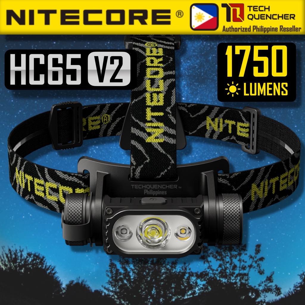 Nitecore HC65 V2 Headlamp 1750 Lumens - USB-C Rechargeable 3500mAh ...