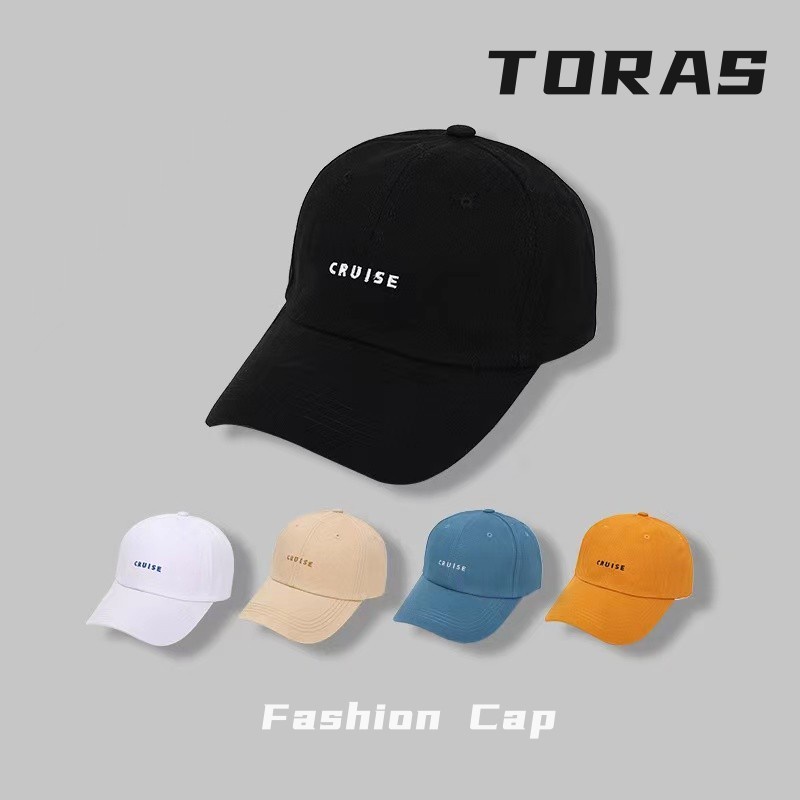Toras Korean Cap Letter Embroidered Soft Top Fashion Caps Men's Outdoor ...
