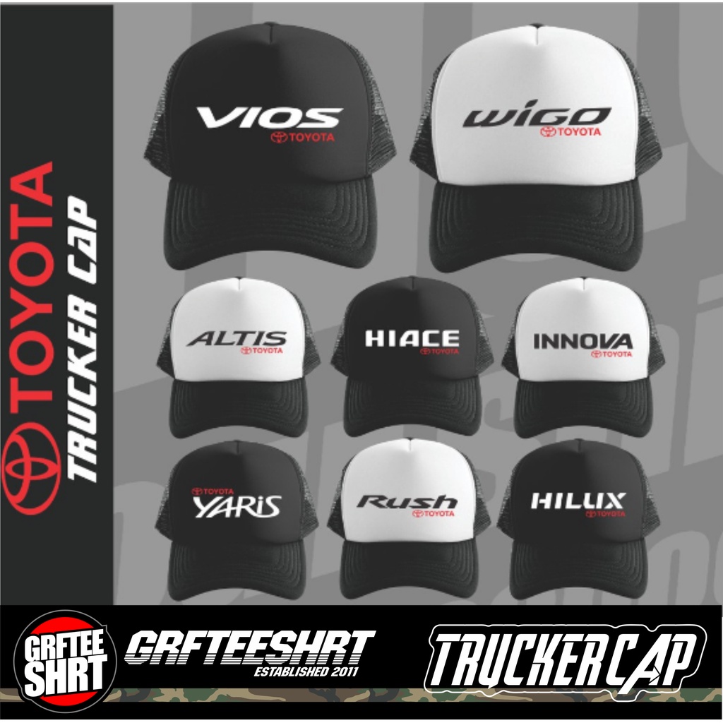 Toyota Car Model Jdm Racing Trucker Cap Mesh Adjustable Net Cap ...