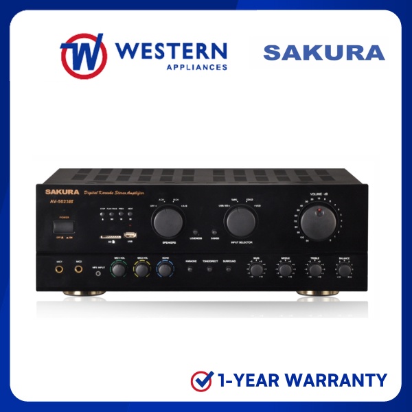 Sakura AV5023US 550W Karaoke MP3 Amplifier | Shopee Philippines