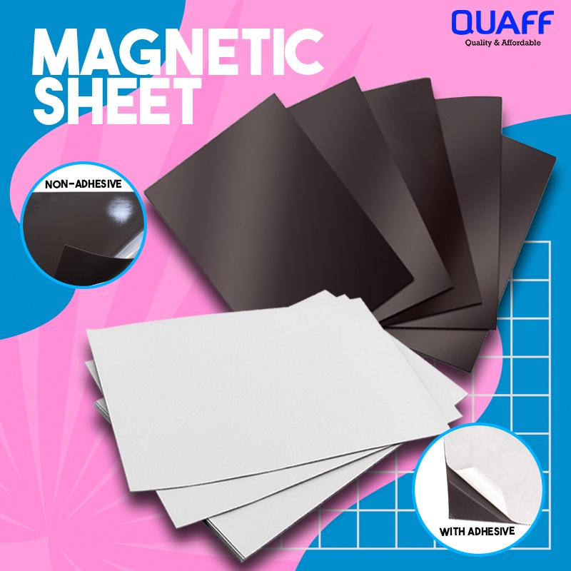 QUAFF Magnetic Sheets A4 4R ATM Size With Adhesive W o Adhesive