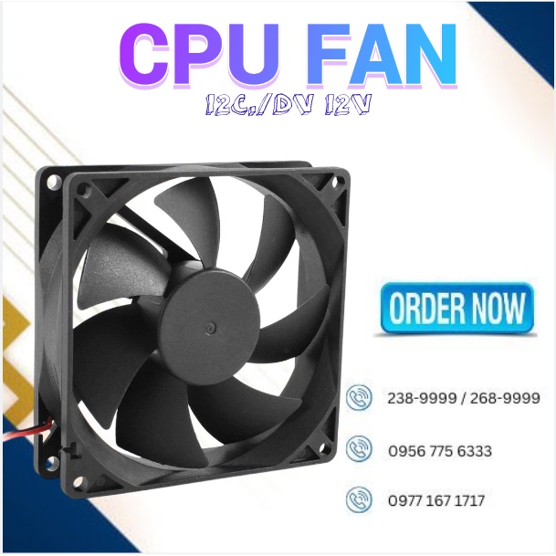 8CM 12V Fan PC Computer Case Cooling Fan CPU Fan Case Fan Black 12V ...