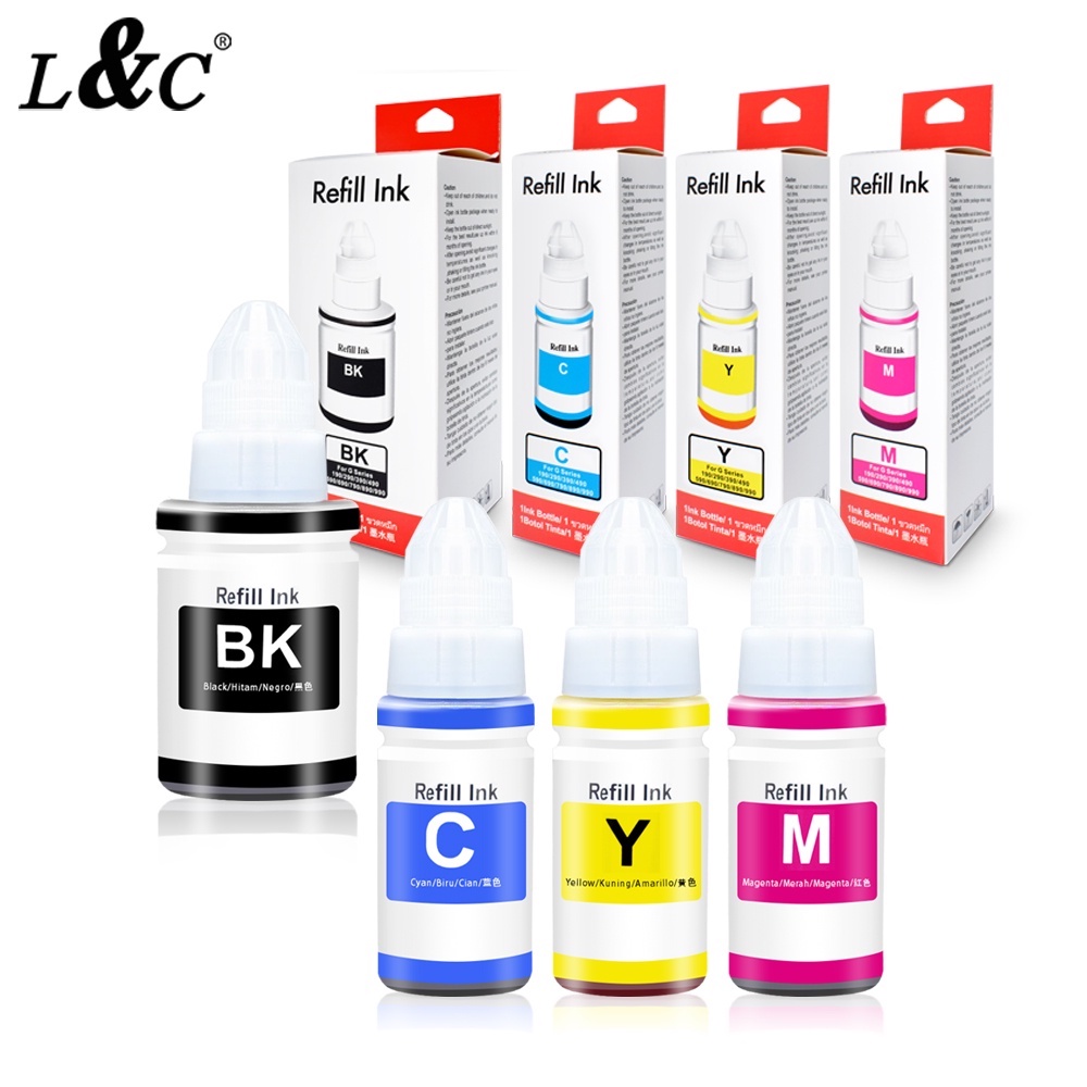 L&C Refill 790 Ink 1PC Dye Ink For Canon Printer Pixma E3370 Mg2570S ...